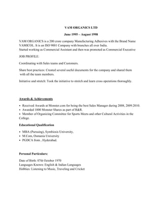 Sunil resume | PDF
