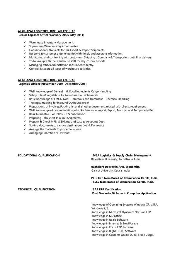 Sunil Madhavan Resume | PDF