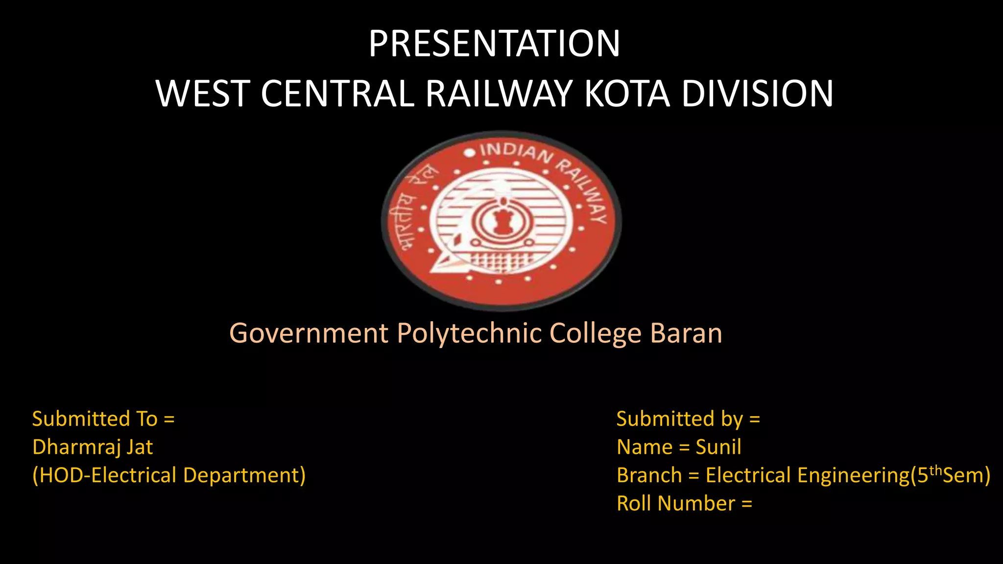 Railway power generation system and types | PPT