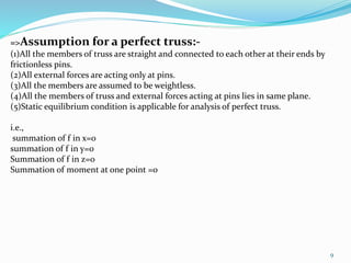 Truss & its analysis | PDF