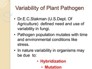 Variability in Plant Pathogens | PPTX