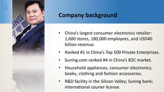 Suning's 苏宁 omnichannel business practices | PPT