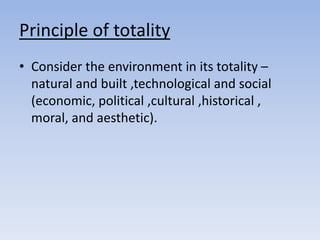 objectives and principles of environmental education | PPTX