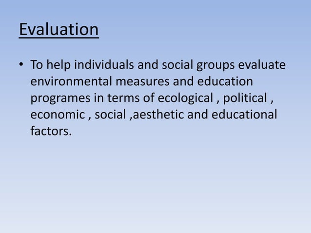 objectives and principles of environmental education | PPTX ...