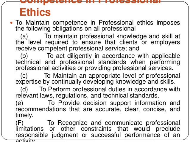 Professional Ethics