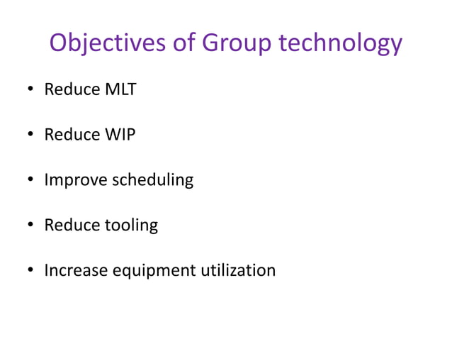 Group Technology | PPTX