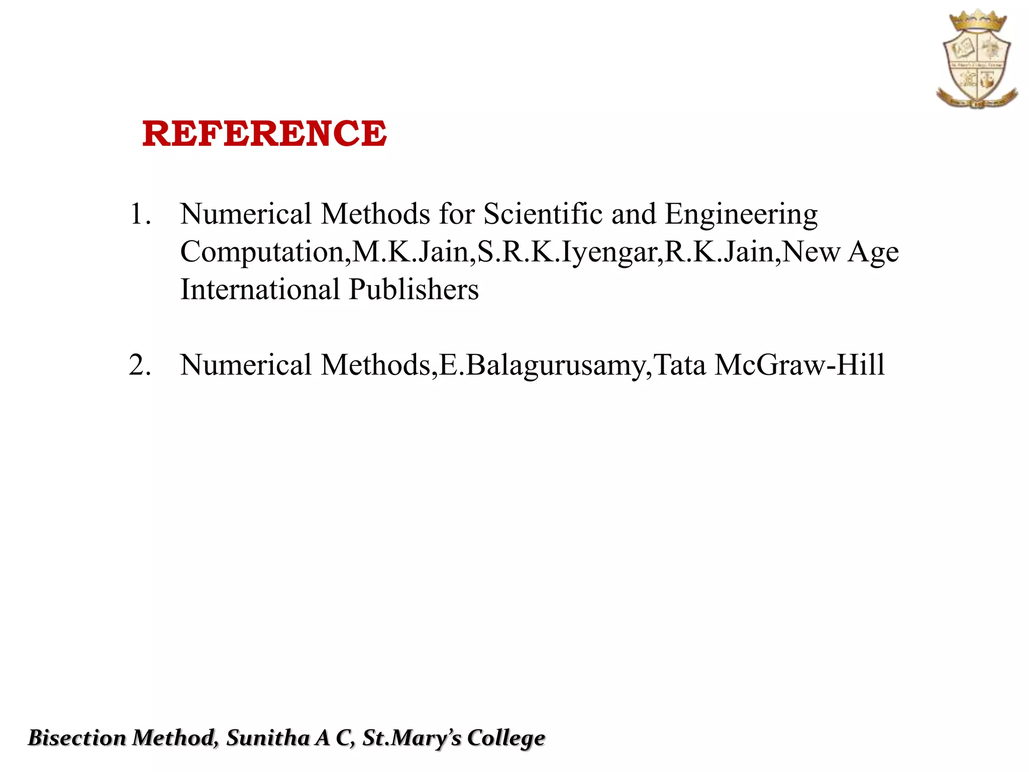 BISECTION METHOD | PPTX