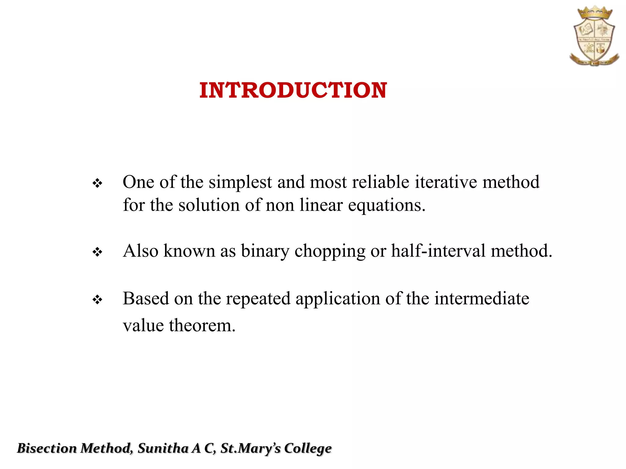 BISECTION METHOD | PPTX