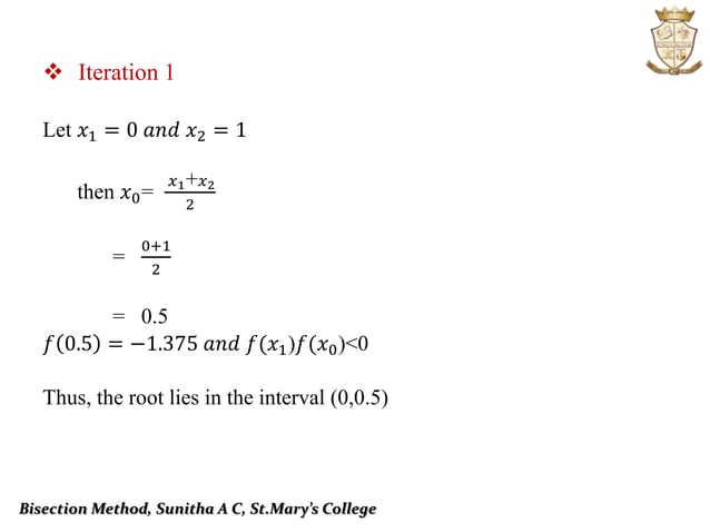 BISECTION METHOD | PPTX | Science