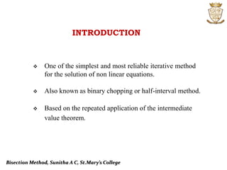 BISECTION METHOD | PPTX