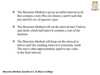BISECTION METHOD | PPTX