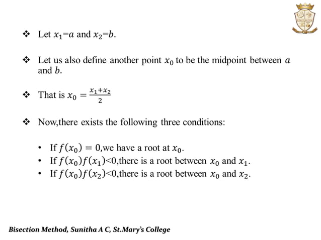 BISECTION METHOD