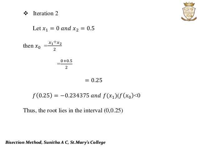 BISECTION METHOD