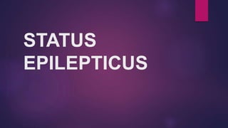 status epilepticus presentation | PPTX