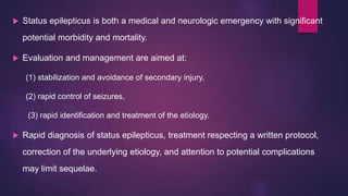 status epilepticus presentation | PPTX