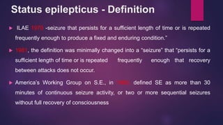 status epilepticus presentation | PPTX