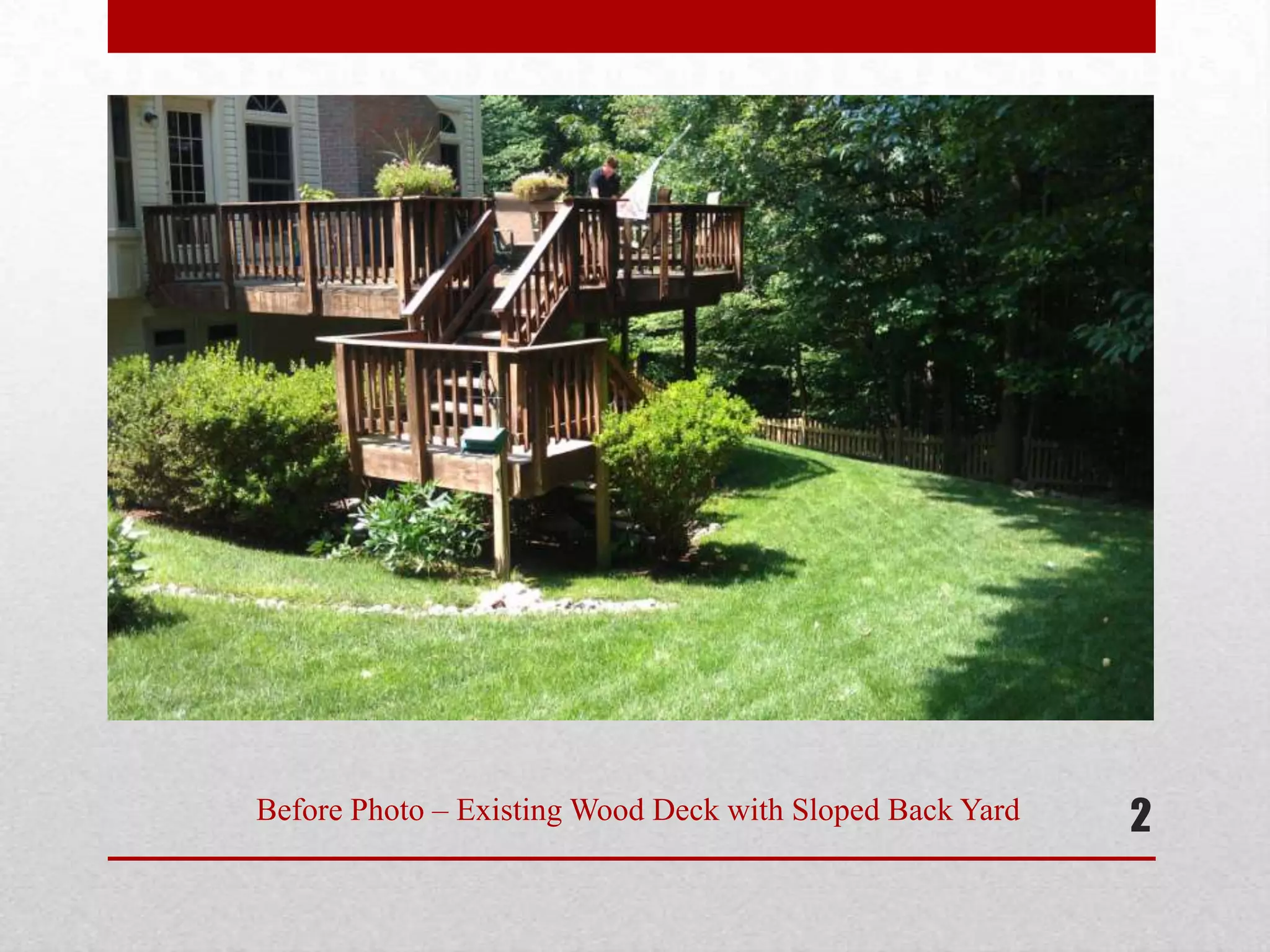 Sunken patio with negative edge waterfeature | PPTX