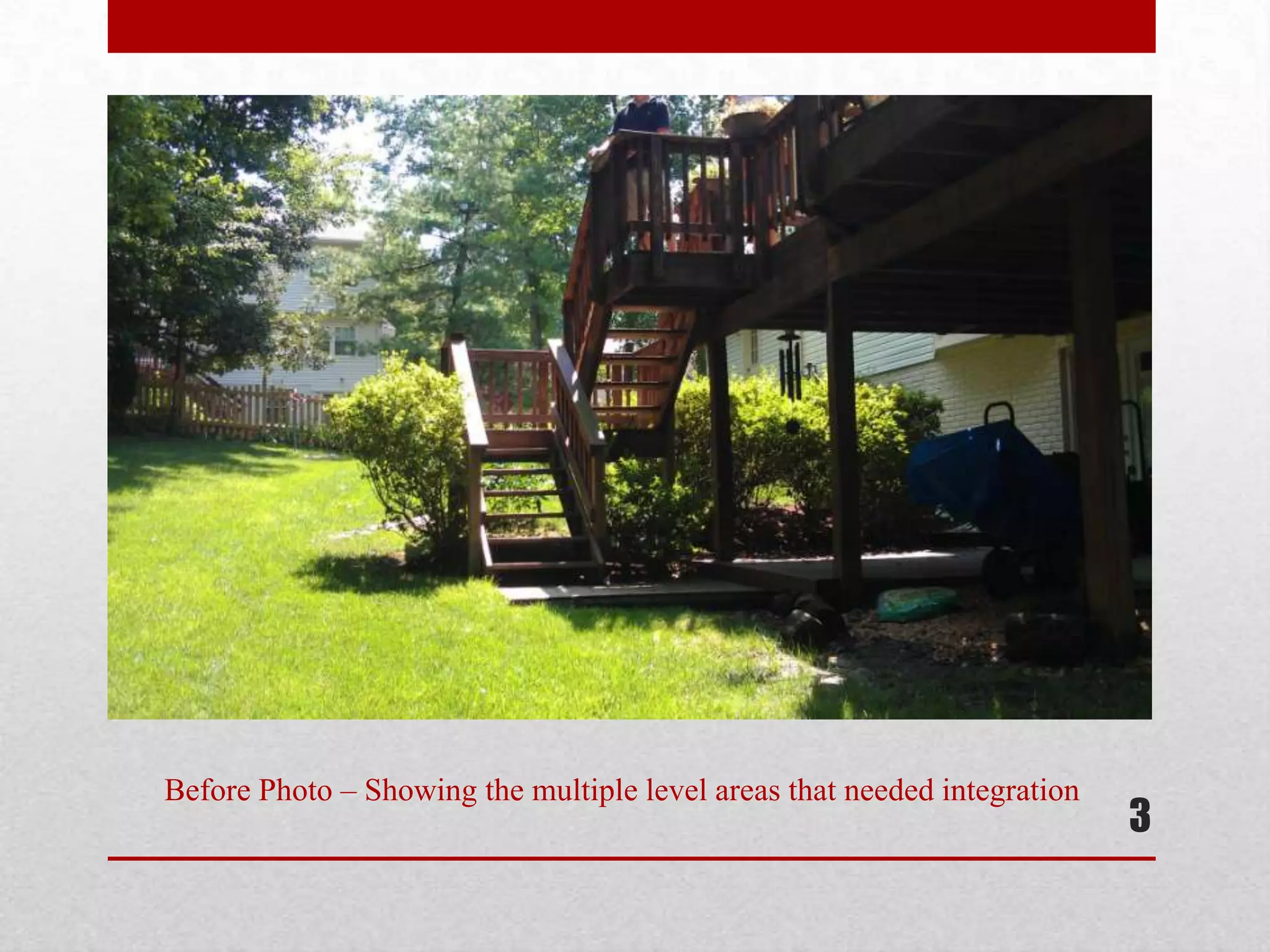 Sunken patio with negative edge waterfeature | PPTX