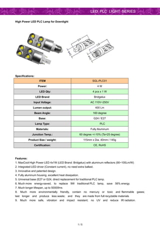 LED PLC Lights Lamps | PDF