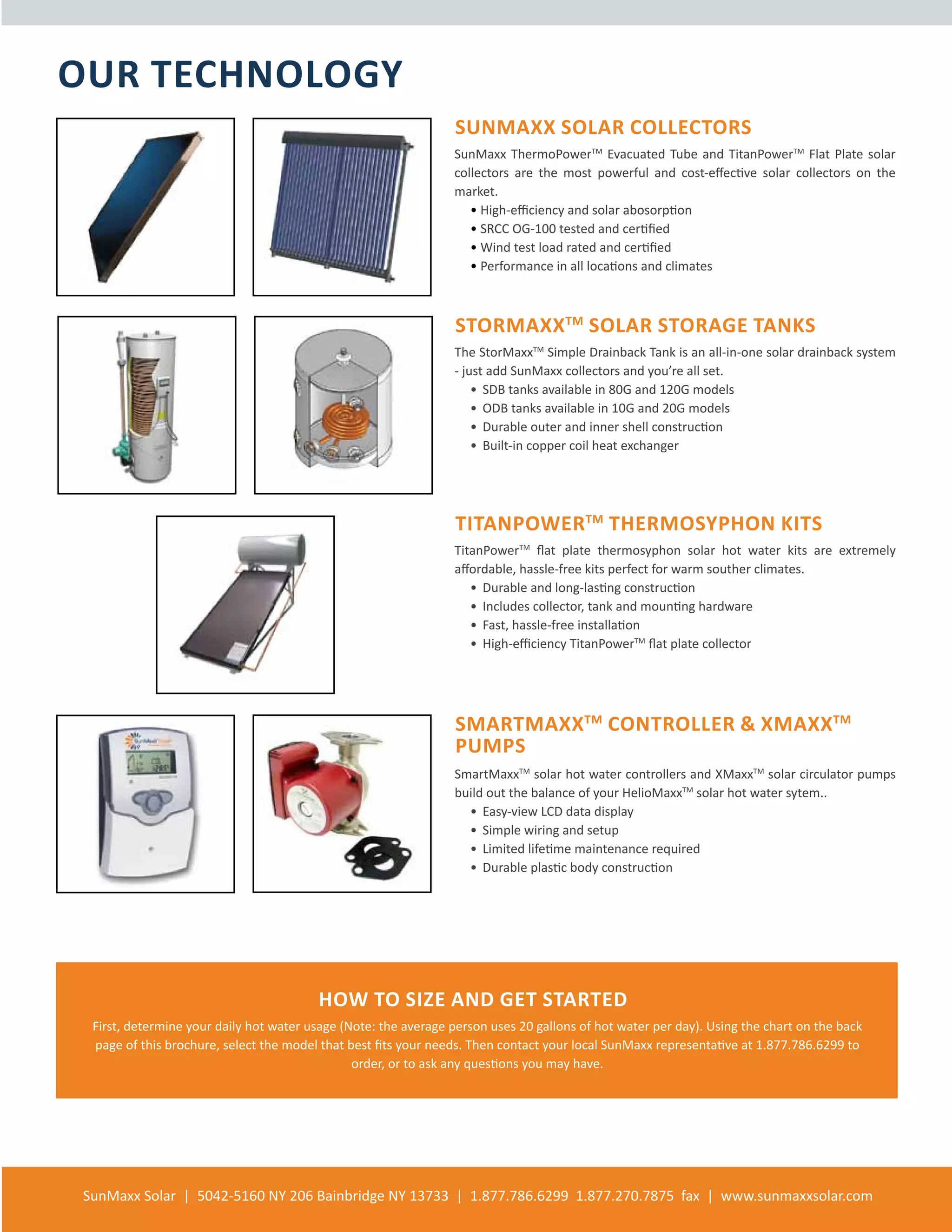SunMaxx HelioMaxx Warm Climate Solar Hot Water Pre-Packaged Kits | PDF