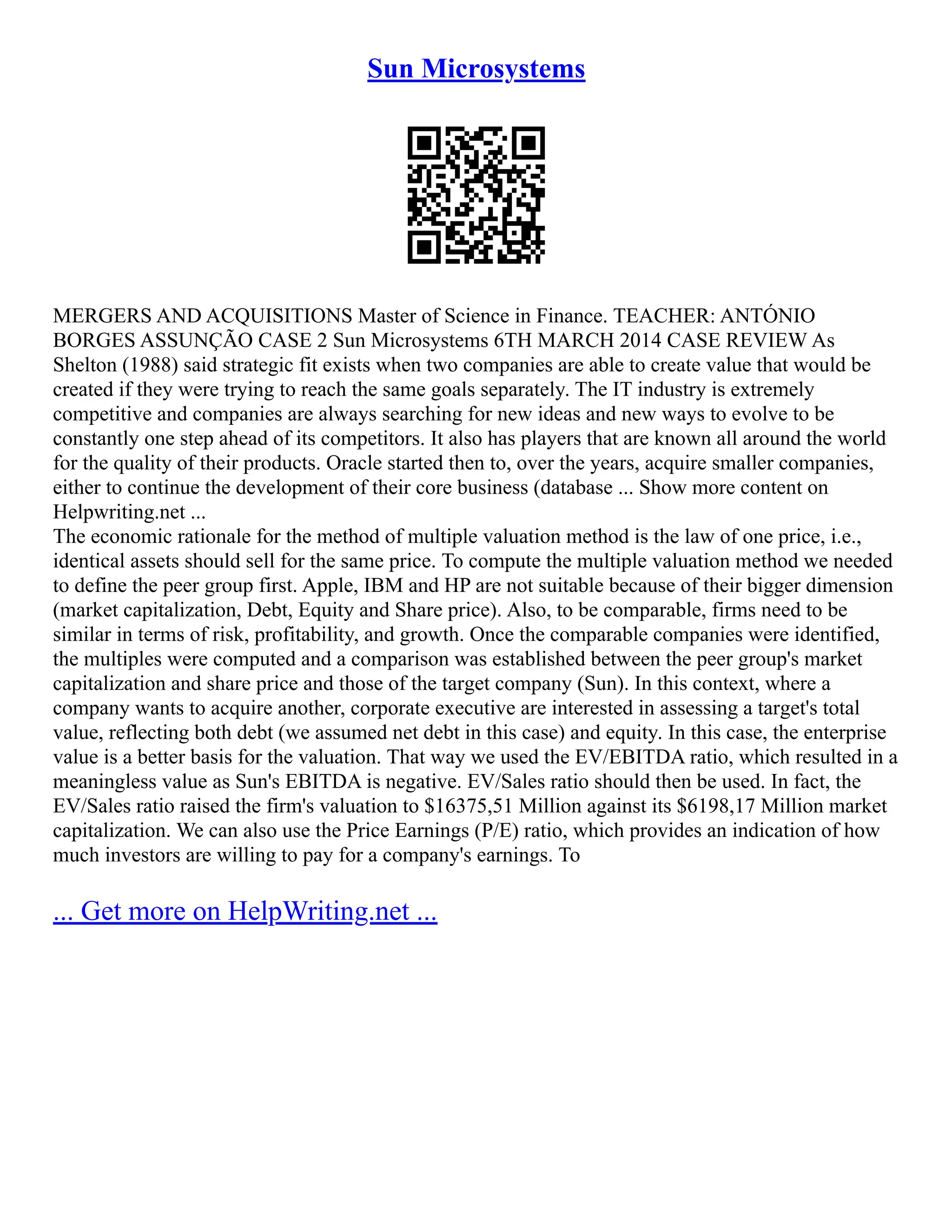 Sun Microsystems | PDF