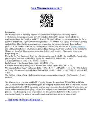 Sun Microsystems | PDF