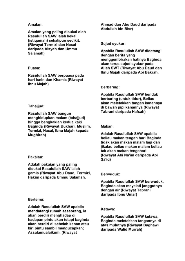 Sunnah nabi muhammad | PDF