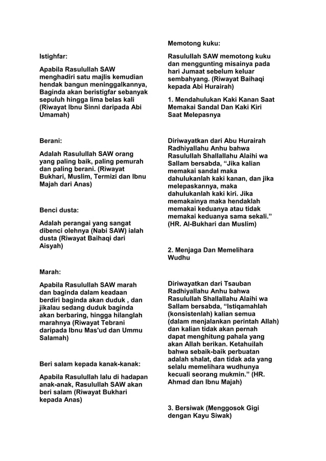 Sunnah nabi muhammad | PDF