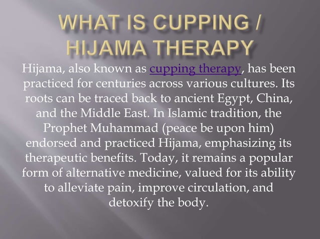 12 sunnah points of cupping or hijama therapy | PPTX | Death, Injury ...