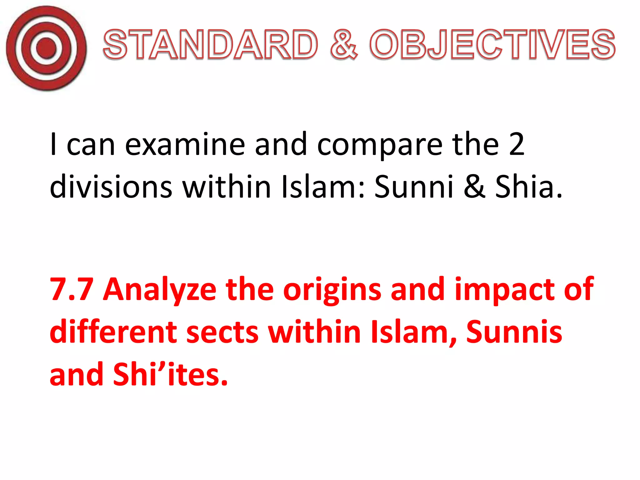The Sunni and Shia | PPTX