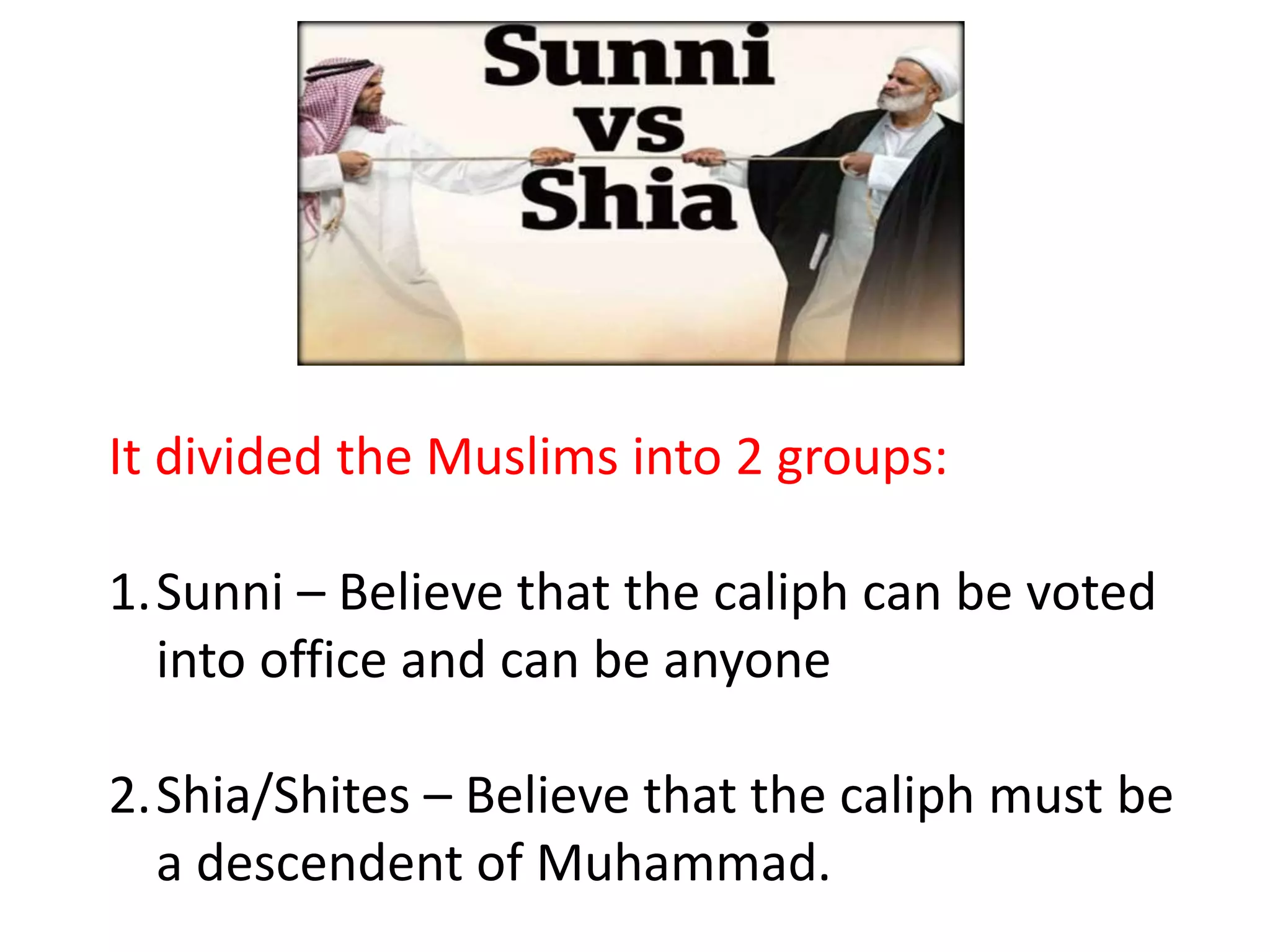 The Sunni and Shia | PPTX