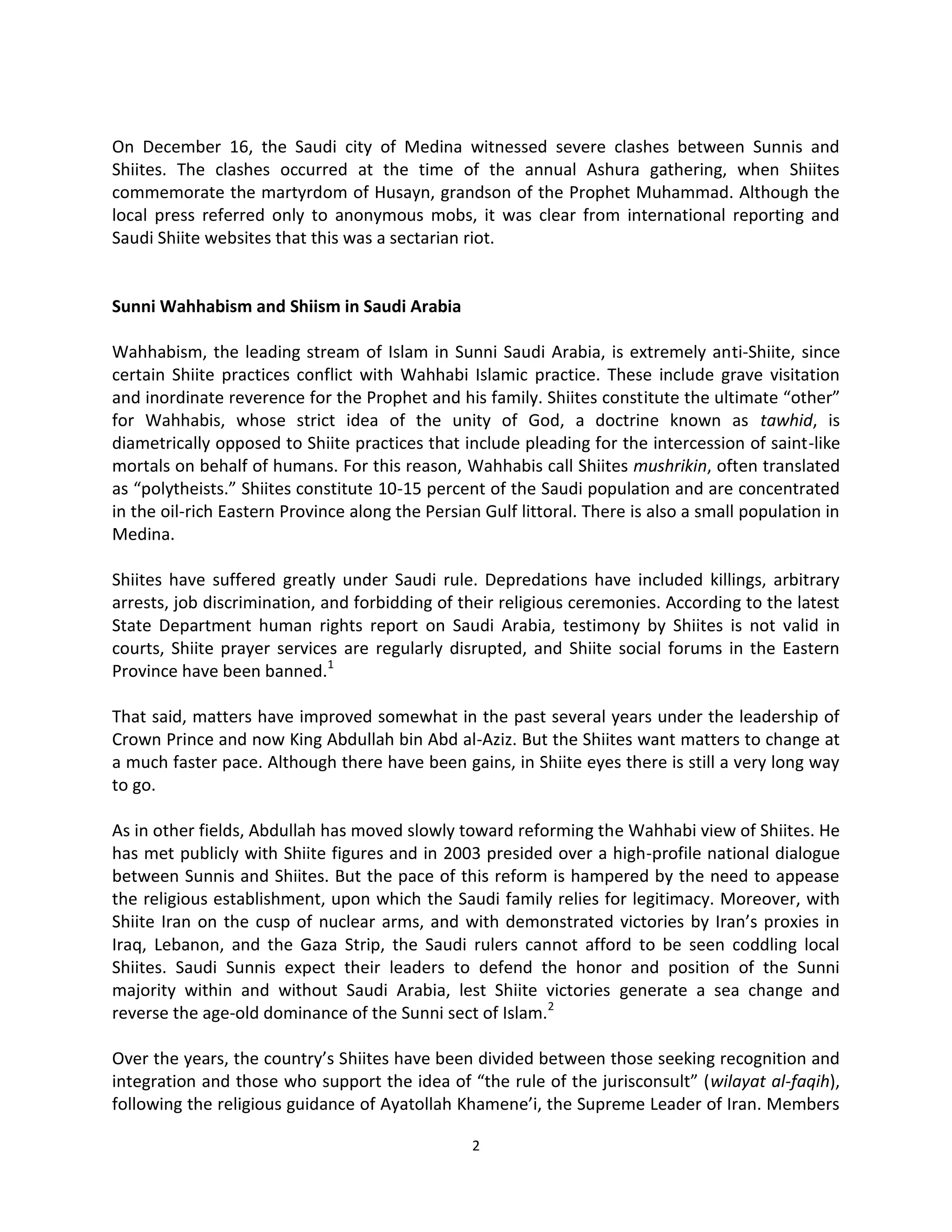 Sunni vs shiite | PDF