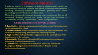 Software metrics in software engineering | PPTX