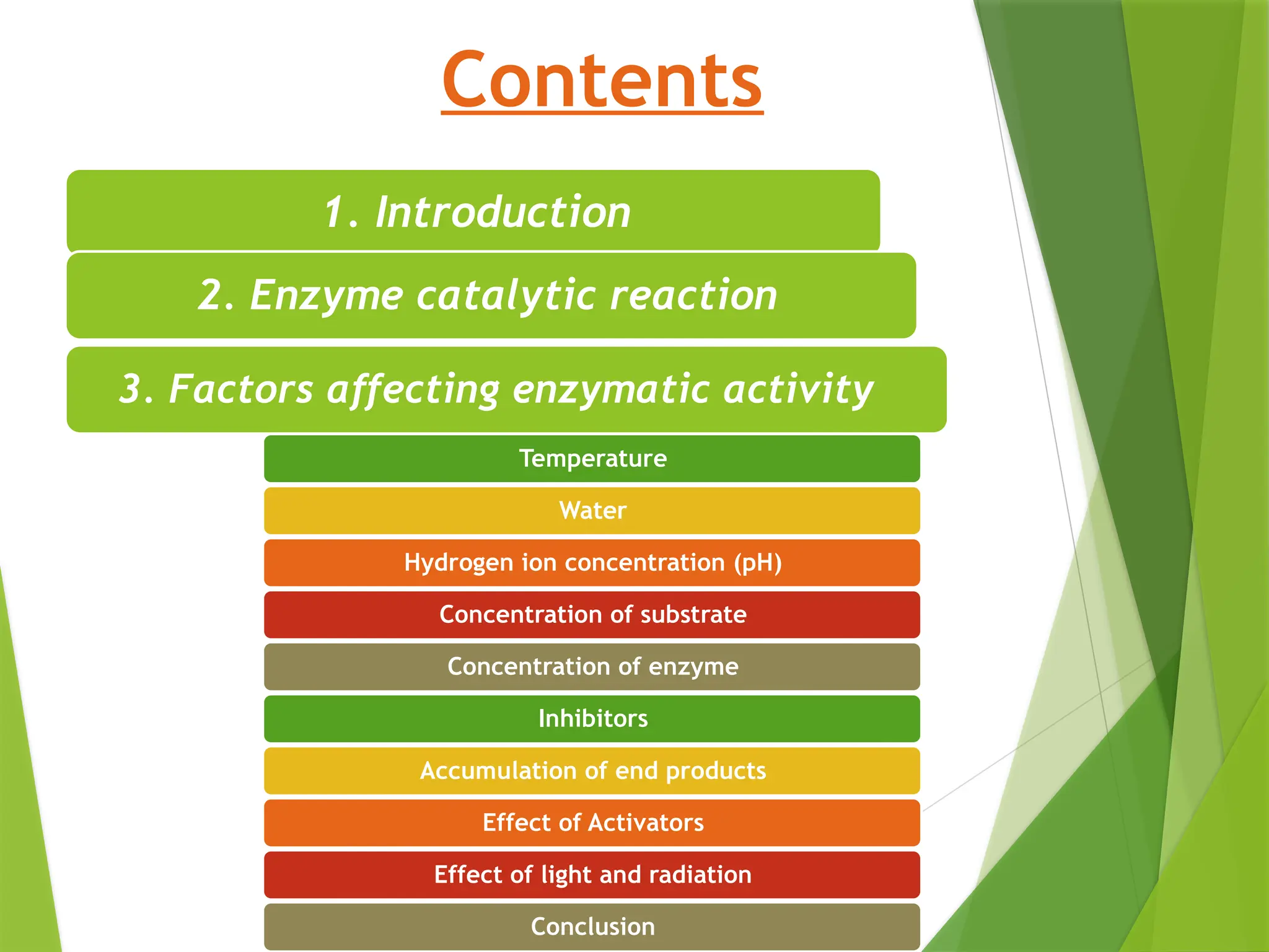 Factors affecting the enzymatic activity | PPTX