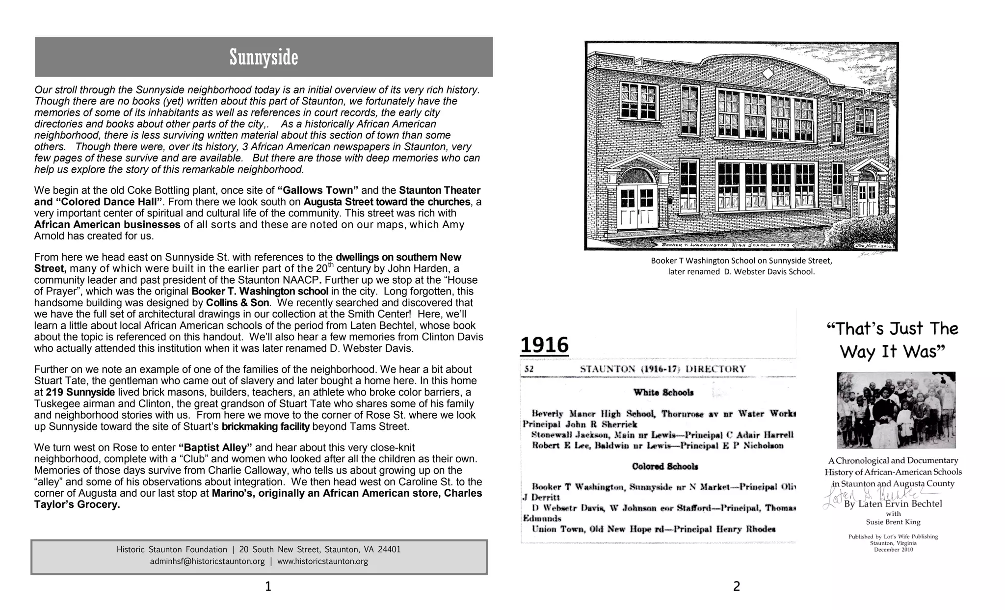 Sunnyside Handout | PDF