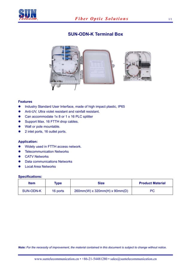 Splitter Terminal Box | PDF
