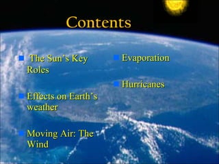 Sun's Effect on Weather | PPT