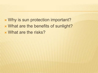 Sun Protection | PPTX