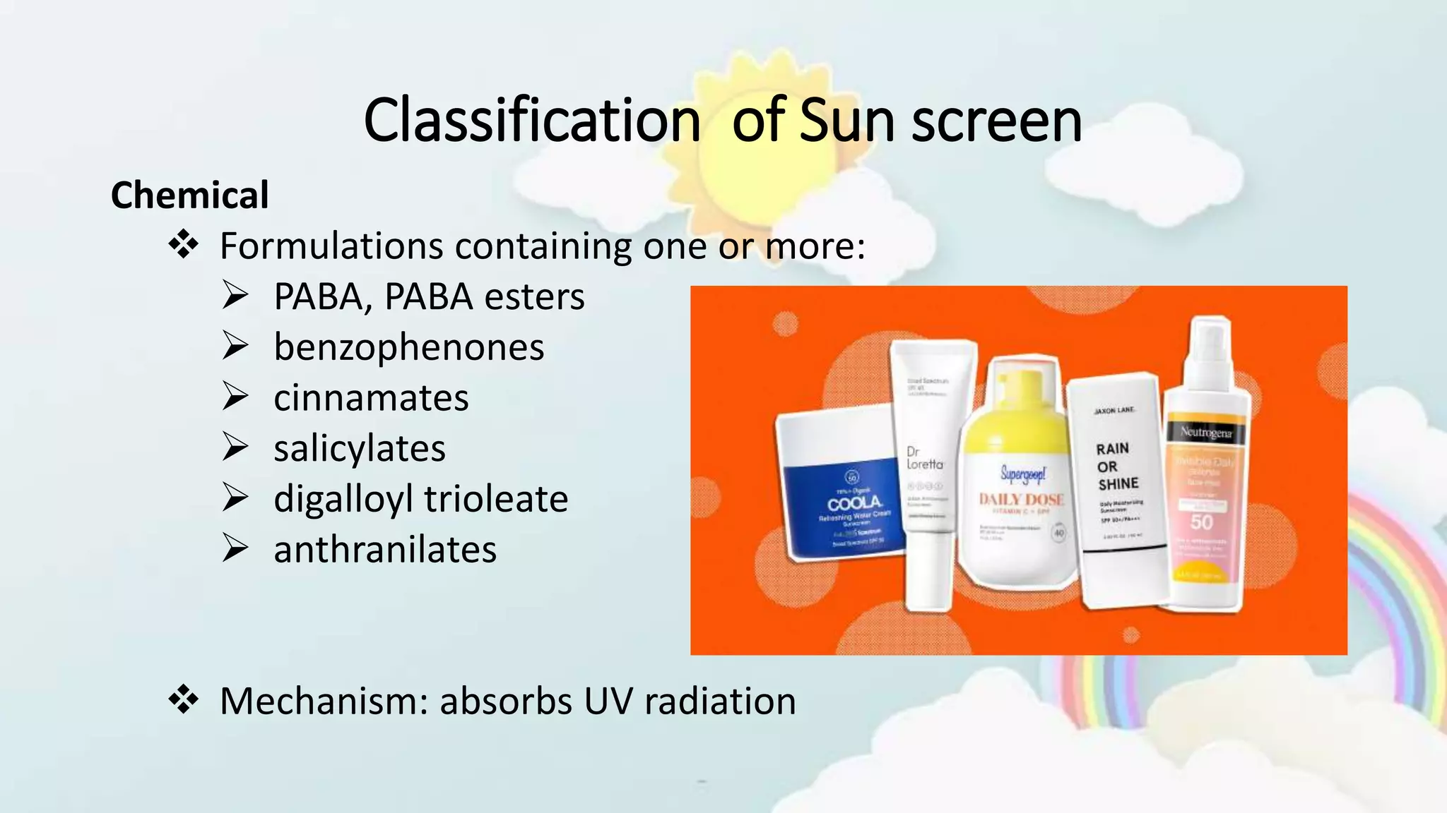 Sun Protection (Classification of Sunscreen and SPF) | PPTX