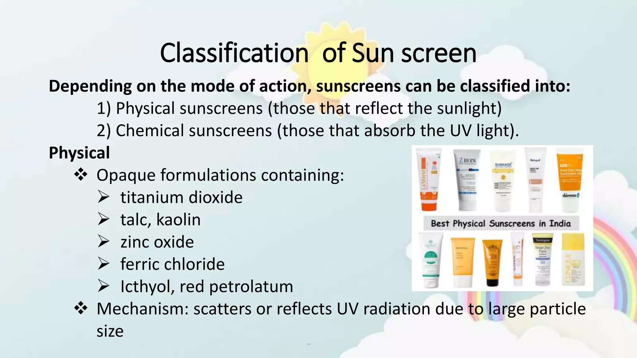 Sun Protection (Classification of Sunscreen and SPF) | PPTX