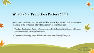 Sun Protection Factor and its Significance | PPTX