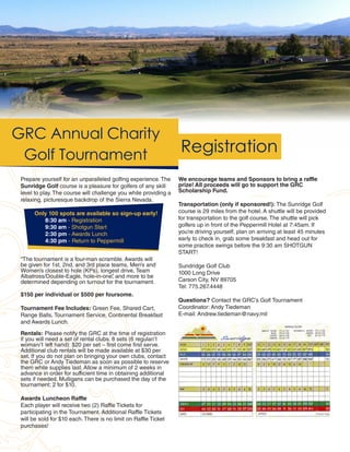 GRC Annual Charity Golf Tournament | PDF