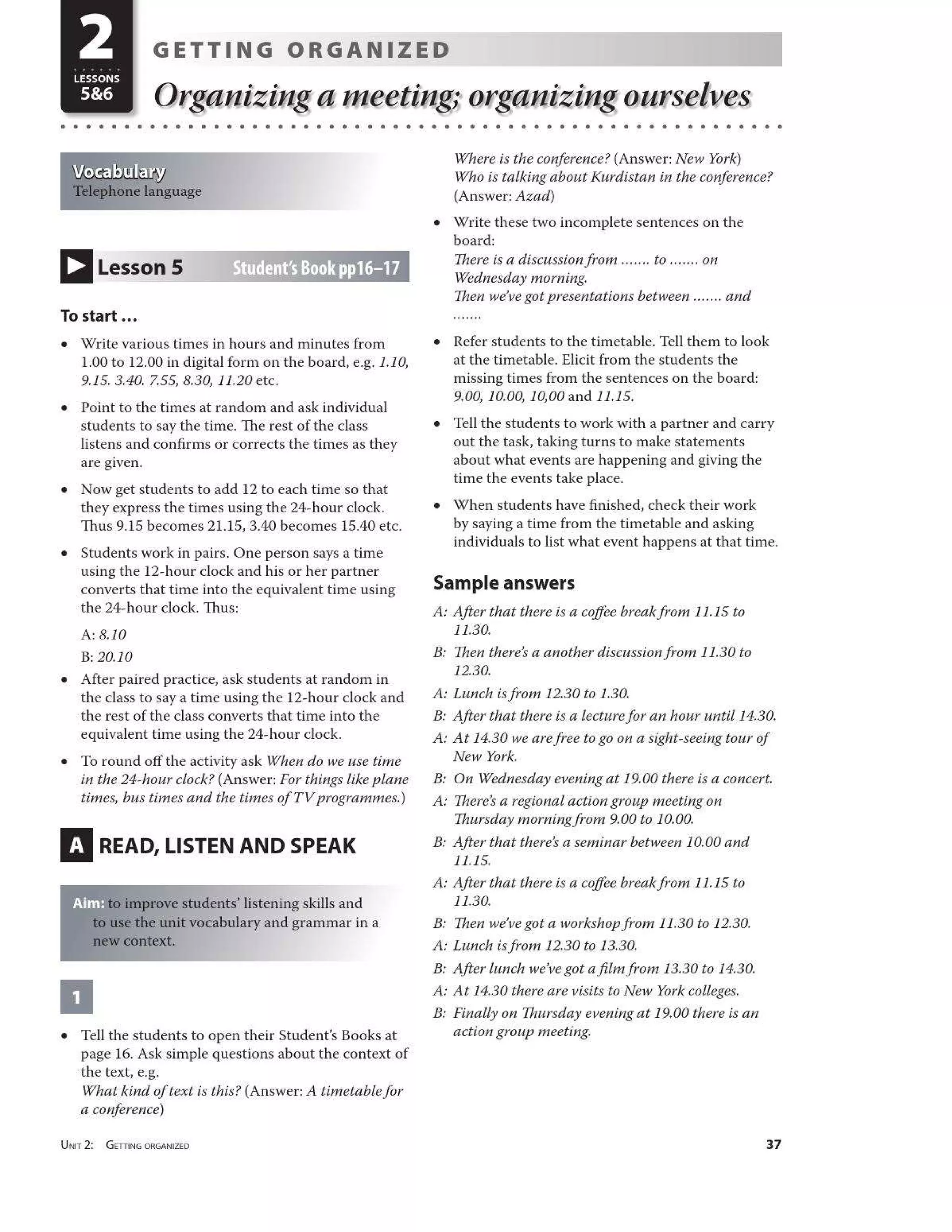 Sunrise 12 Teacher's Book | PDF