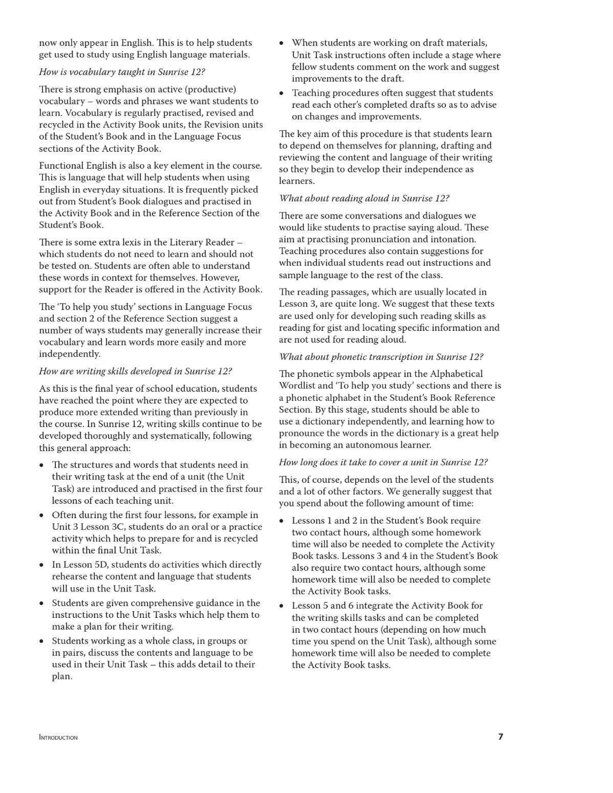 Sunrise 12 Teacher's Book | PDF