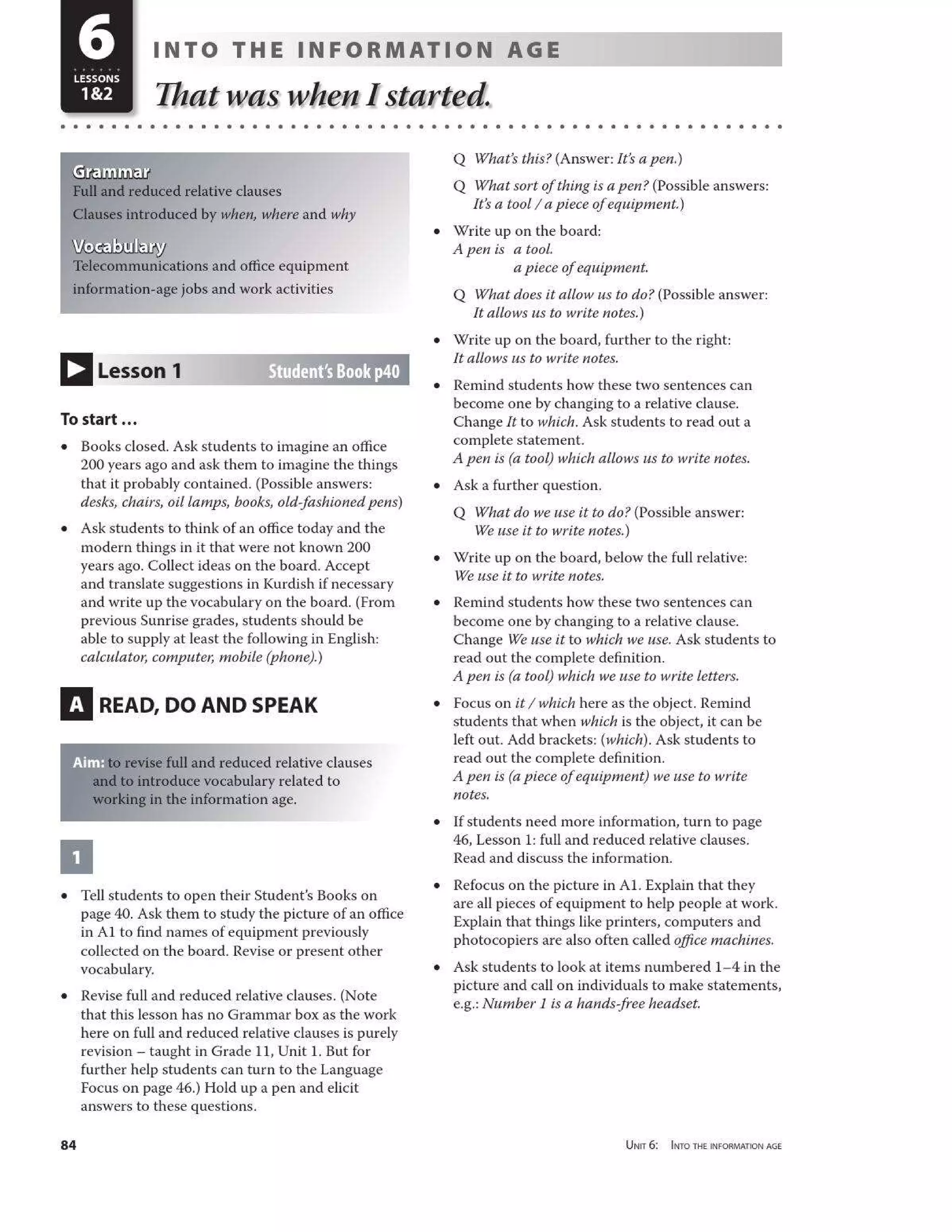 Sunrise 12 Teacher's Book | PDF