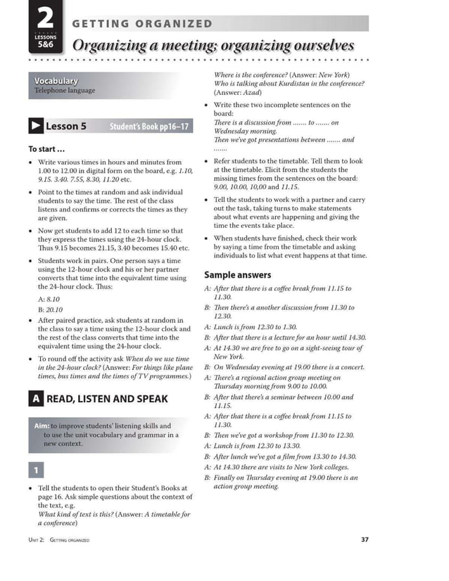 Sunrise 12 Teacher's Book | PDF