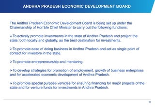 Sunrise Andhra Pradesh- Presentation by Mr. J. Krishna Kishore IRS, CEO ...