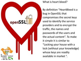 Sunrise pc support heart bleed scam alert | PPT