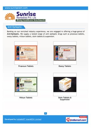 Sunrise Remedies Private Limited, Ahmedabad, Dysfunction Tablets | PDF