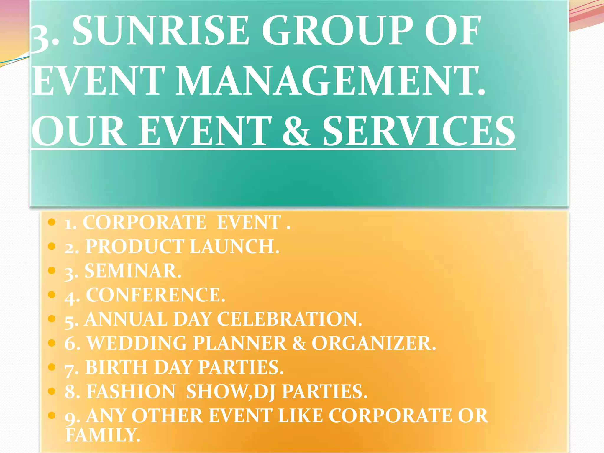 Sunrise solution ppt | PPTX